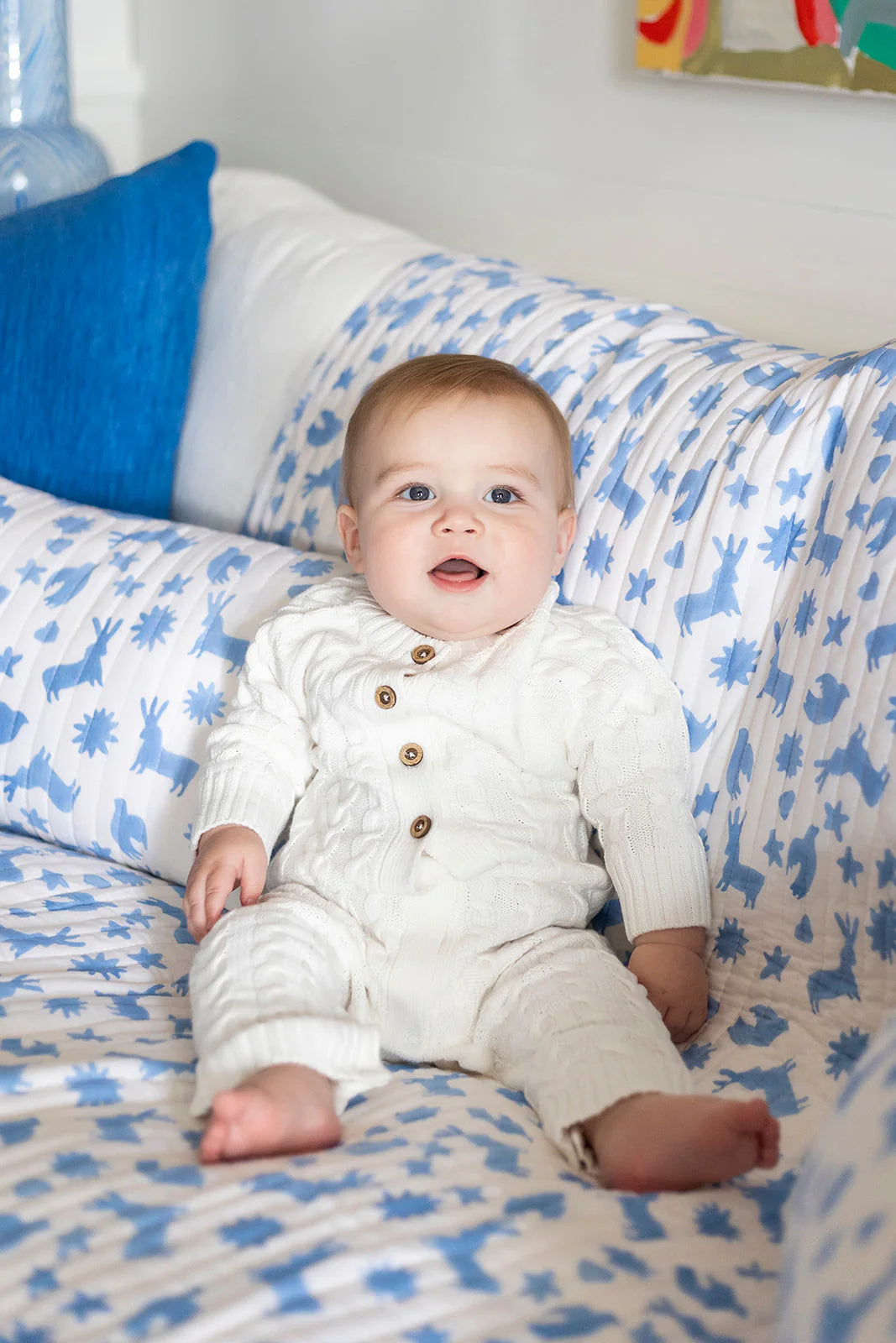 Otomi Baby Quilt Matilda's Blue – Dana Small Designs