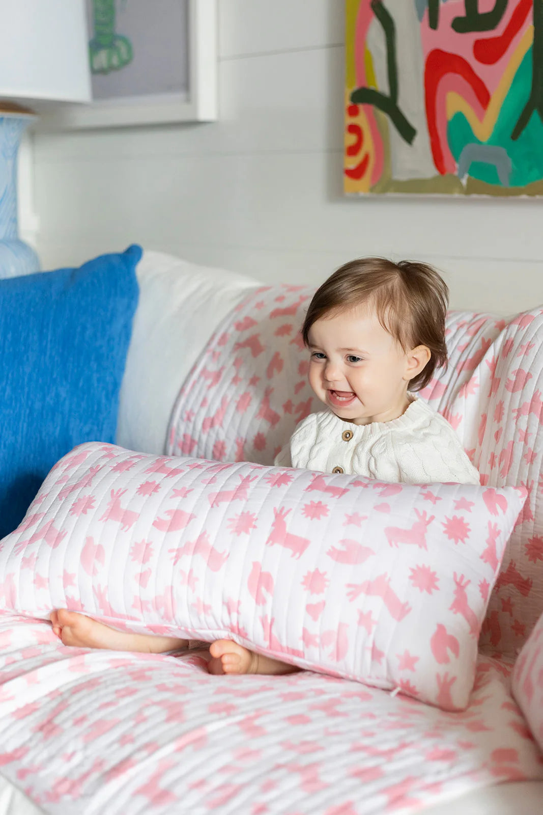 Otomi Baby Quilt Rosie Pink – Dana Small Designs